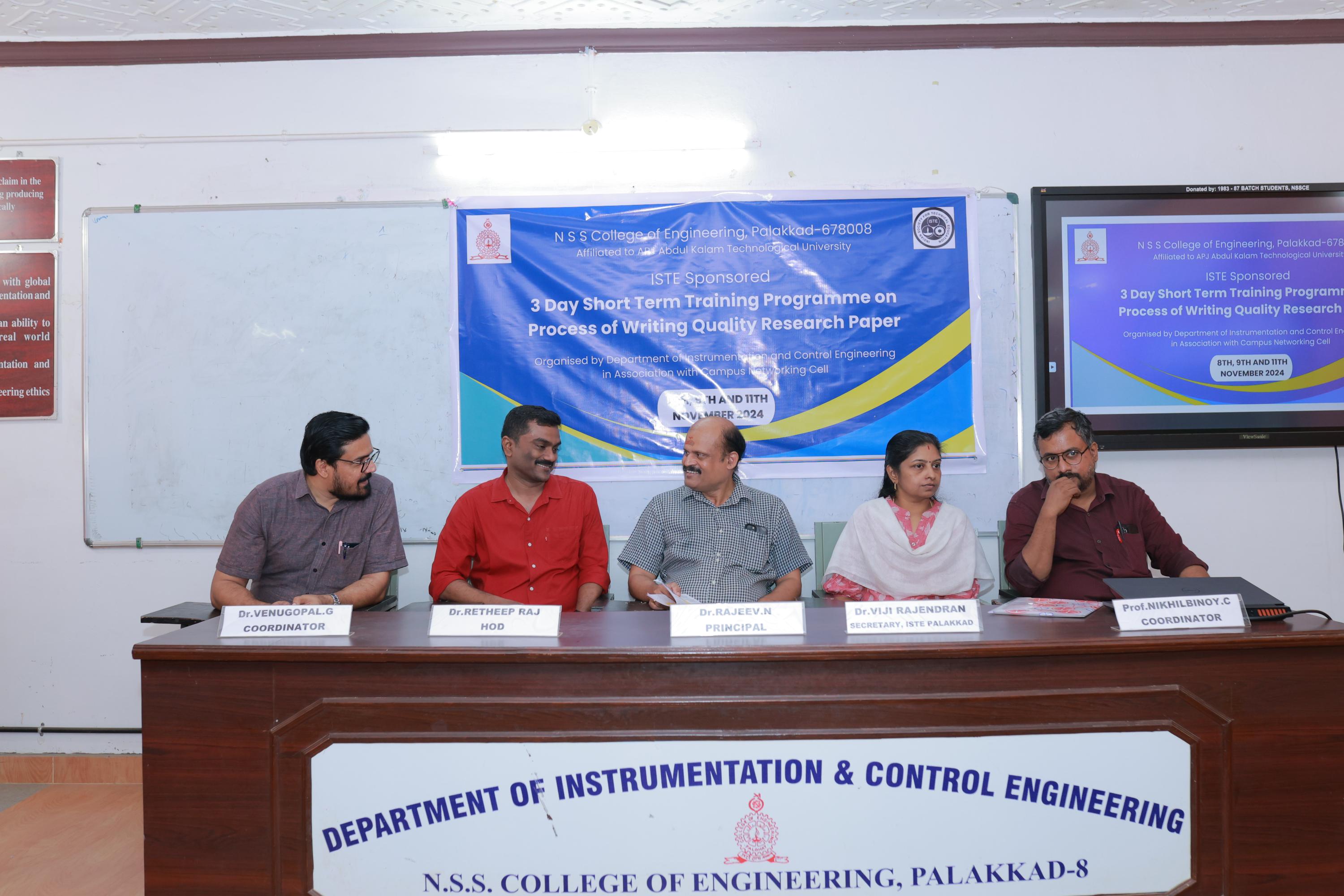 NSS College of Engineering | Department of Instrumentation and Control ...