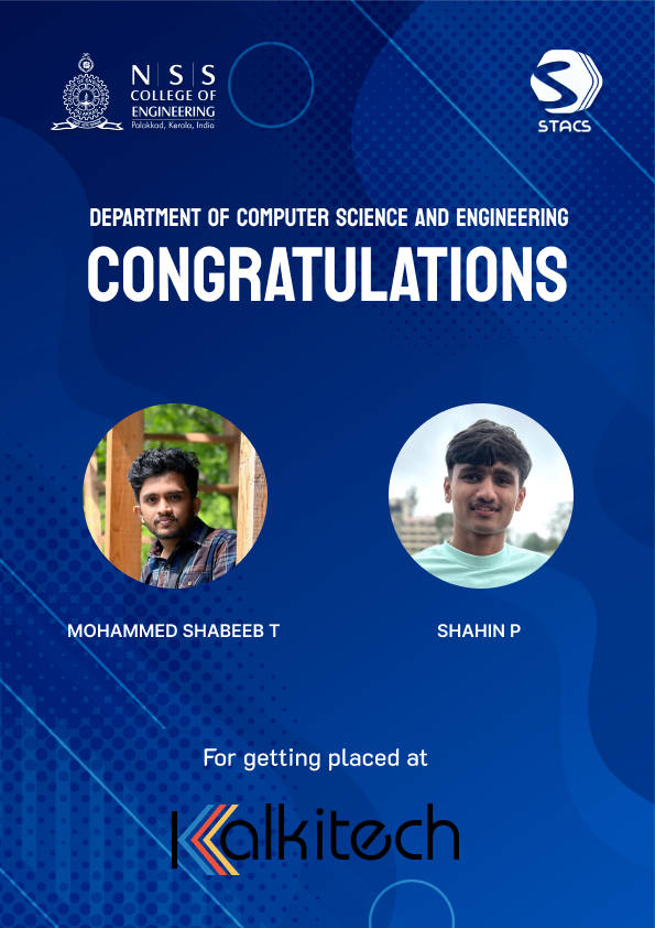 NSS College of Engineering | Department of Computer Science & Engineering